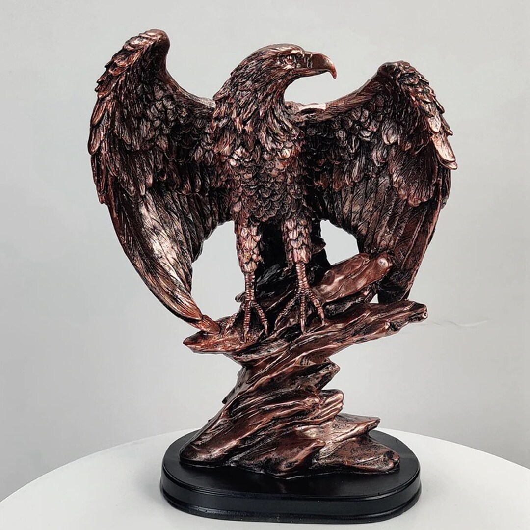 Resin Eagle Statue Animal Figurines Office Garden Decoration Home Room ...