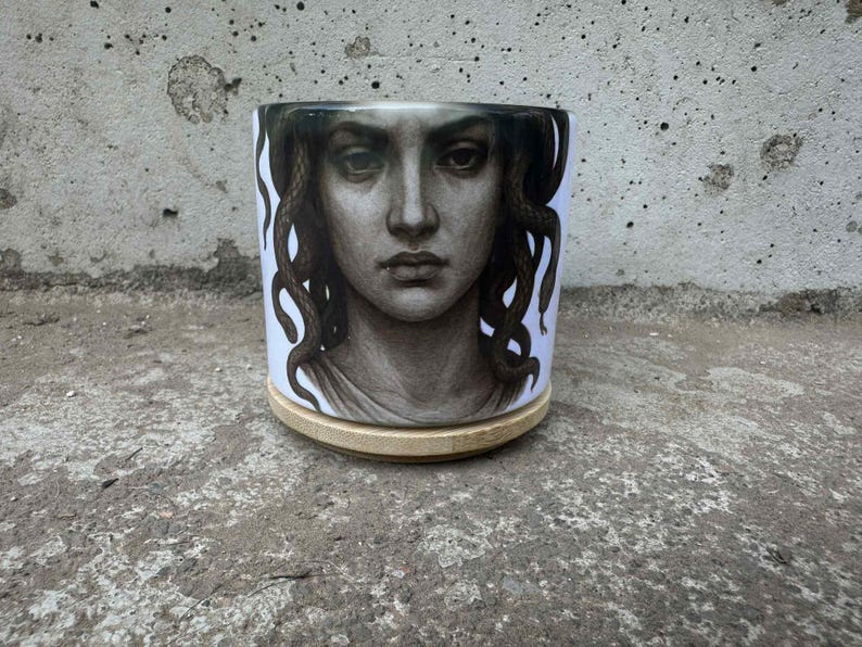 Medusa Head Planter Pot: Greek Mythology Ceramic Gothic Decor - Etsy
