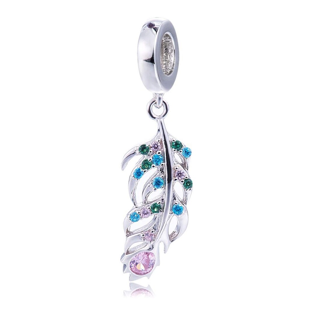 Colorful Feather Bird Swarovski Crystallized 925 Sterling - Etsy