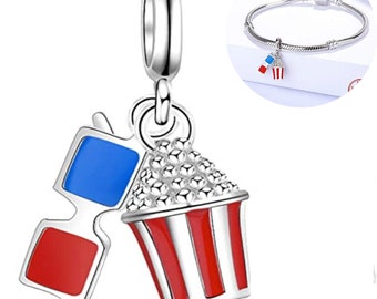 Pandora Popcorn Charm - Etsy