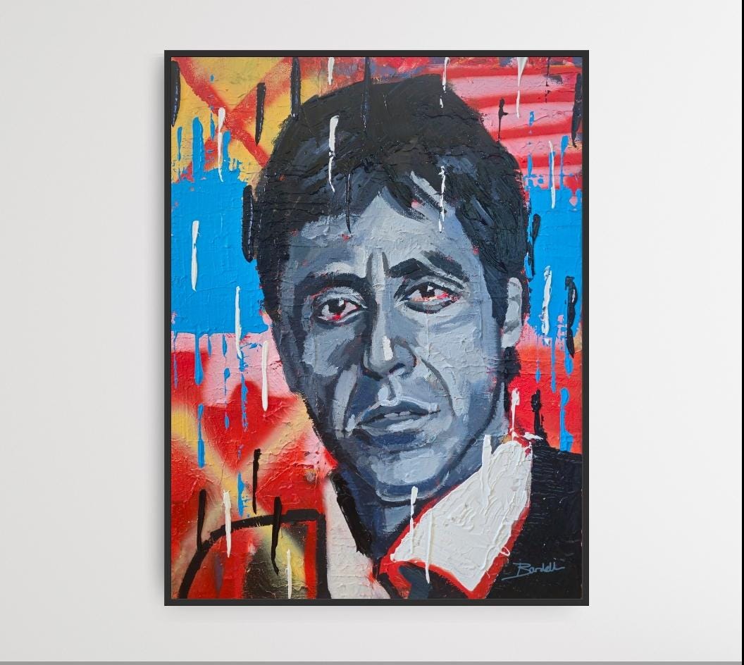 Scarface Poster, Tony Montana Canvas, Al Pacino Wall Art, the World is ...