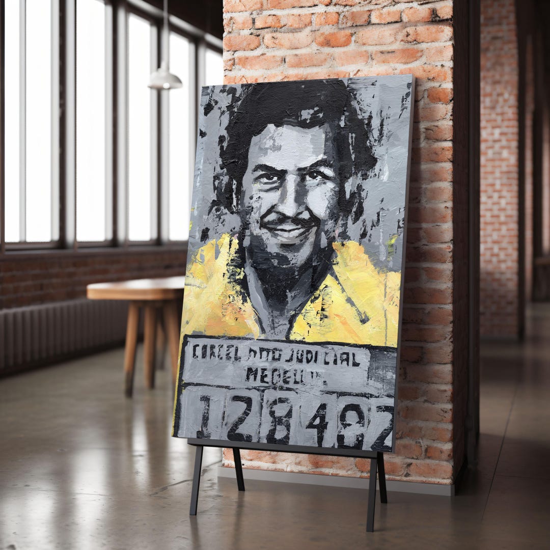 Pablo Escobar Canvas, Portrait Print, Prison Photo, Pablo Escobar ...