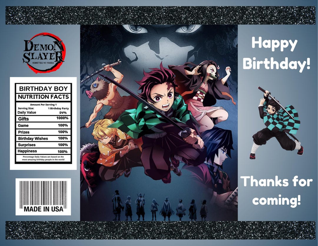Demon Slayer Digital Chip Bag - Etsy