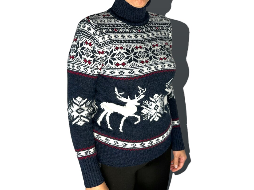 Personalized Wool Christmas Sweater for Women, Wool Knitted Ugly ...
