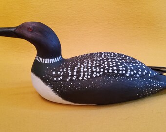 Common Loon Hand Carved Wooden Bird - Etsy