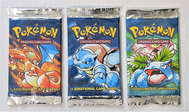1x rare Pokemon Base Set Booster Pack TCG 4th print UK ENGLISH | Etsy