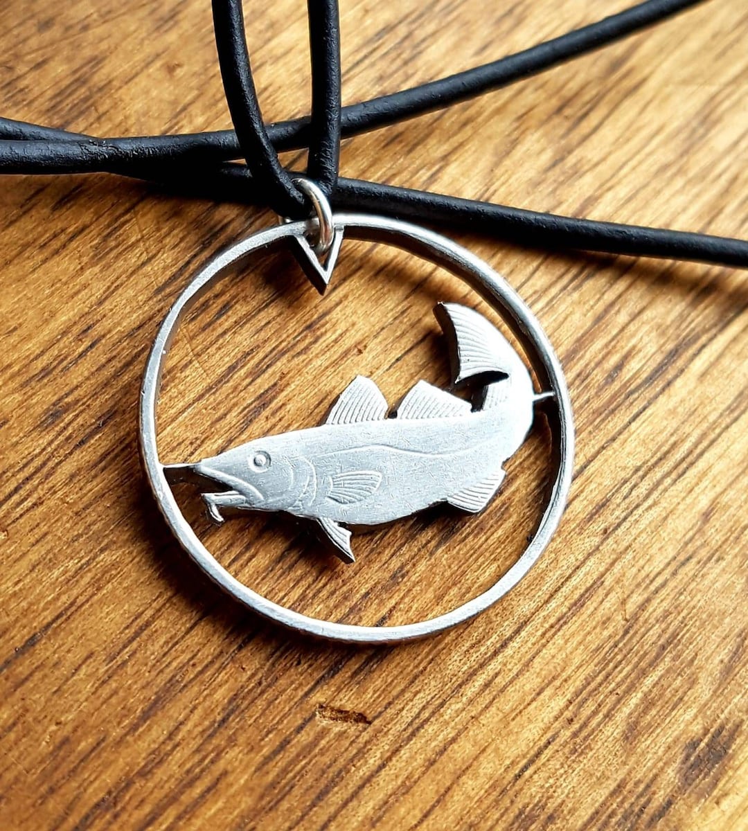 Iceland Fish Handmade Pendant Made From an Icelandic 1 Krone Coin ...
