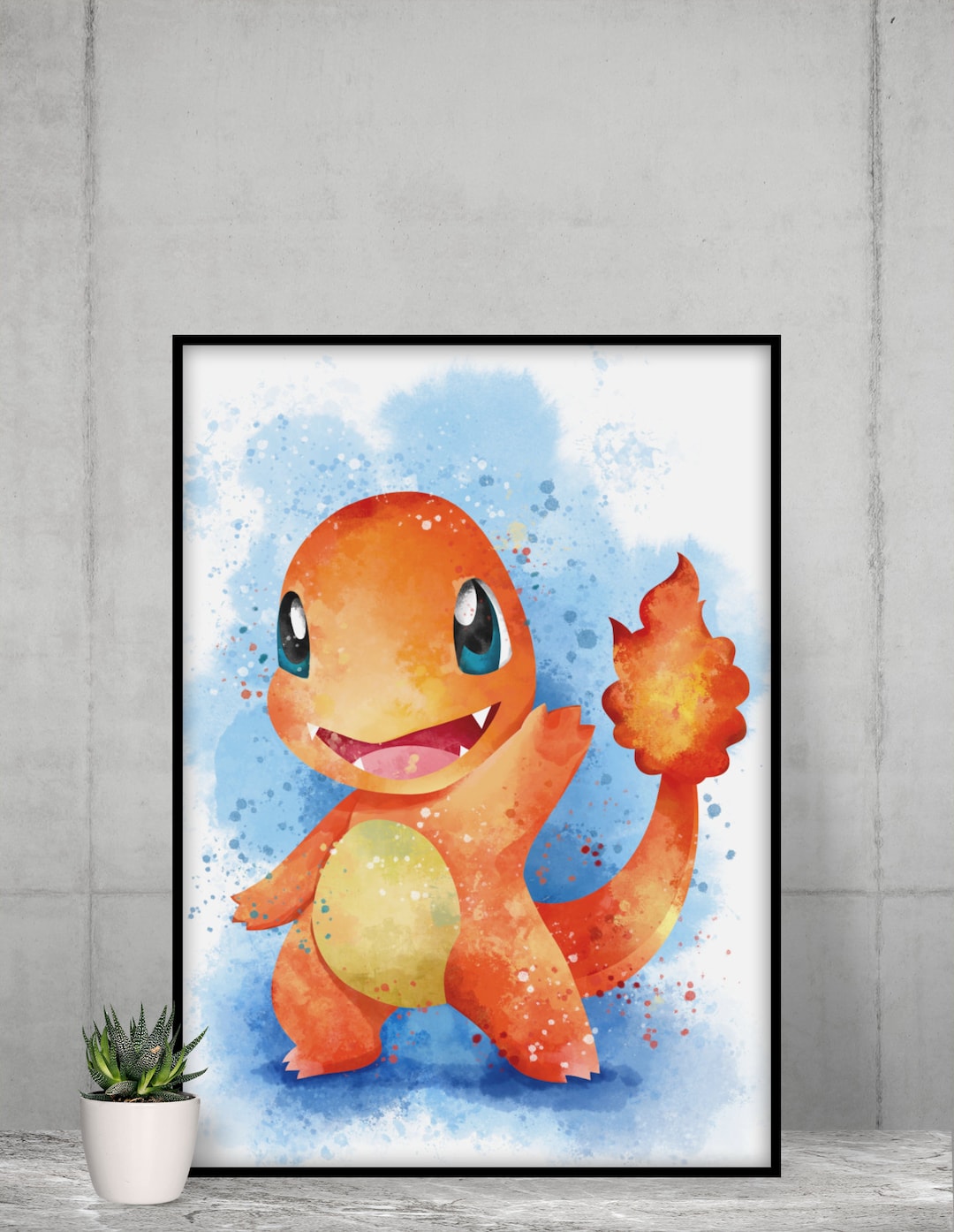 Charmander - Pokemon - Digital - Print - Poster - Etsy