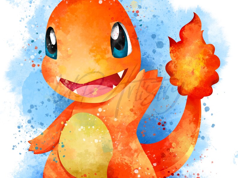 Charmander - Pokemon - Digital - Print - Poster - Etsy