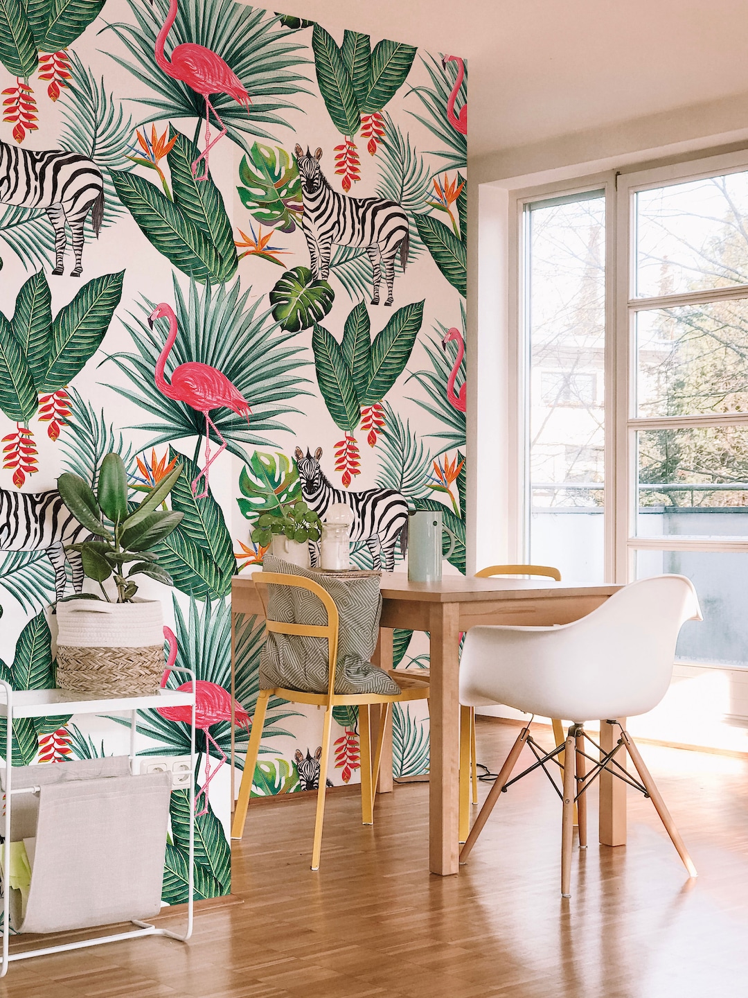 Tropical Safari | Wall Mural | Wall Decor | Self-adhesive | Art ...