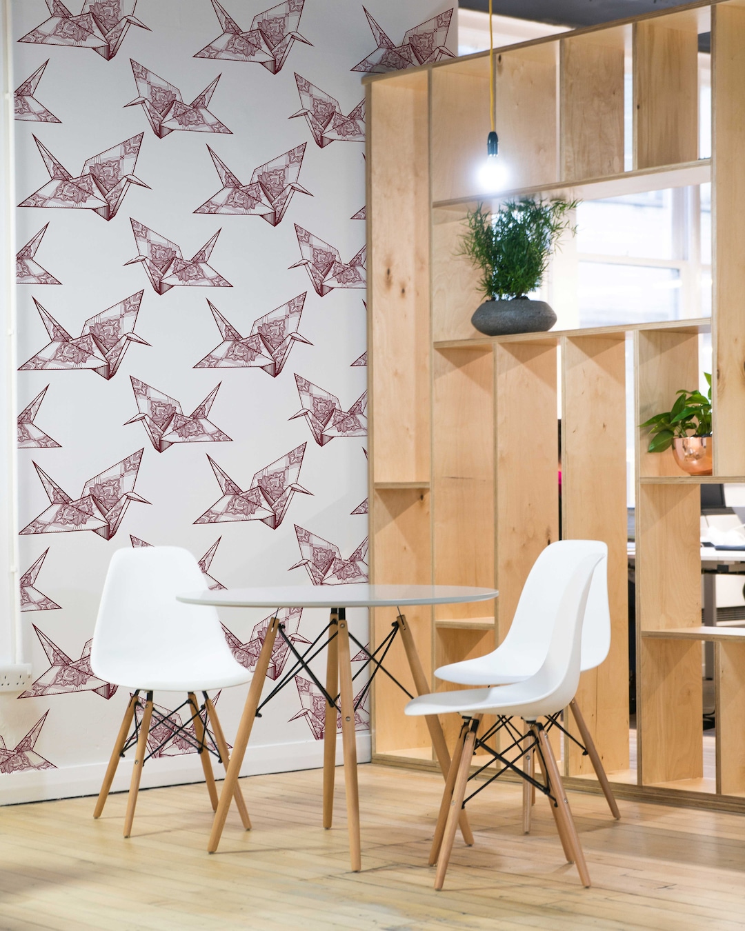 Origami | Wall Mural | Floral Wallpaper | Self-adhesive | Traditional ...