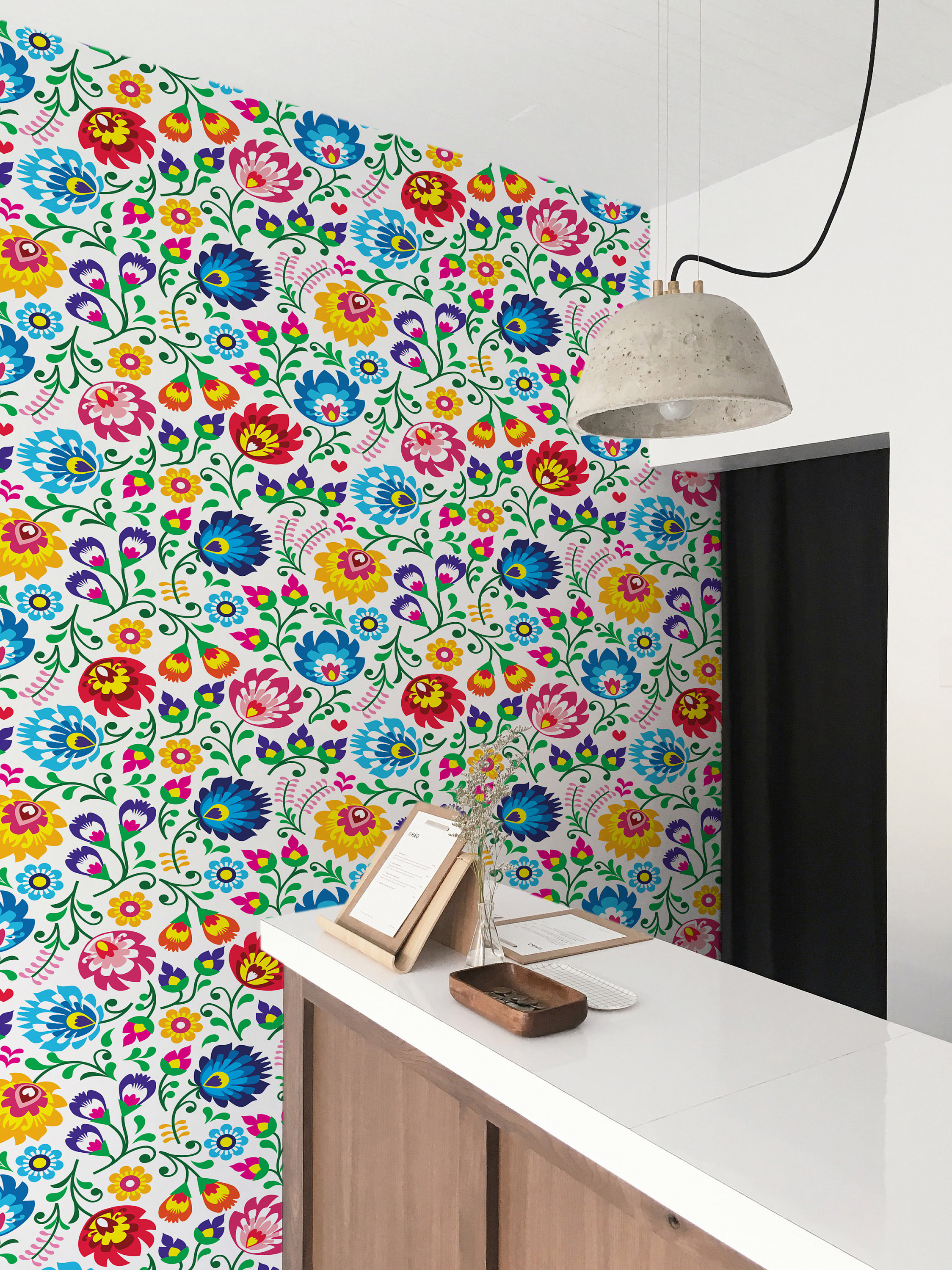 Polish Folk Art Removable Wallpaper Exclusive Wall Mural - Etsy