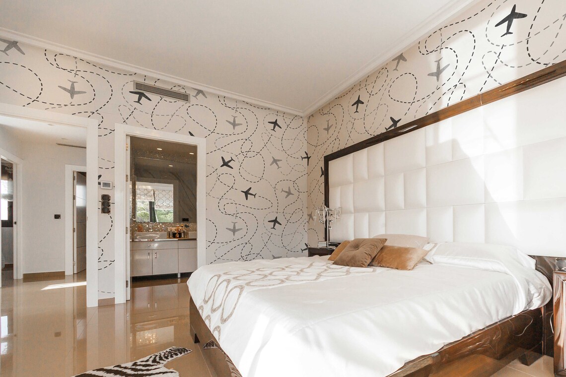 Airplane | Self-adhesive Wallpaper | Wall Mural | Kids Room | Wall ...