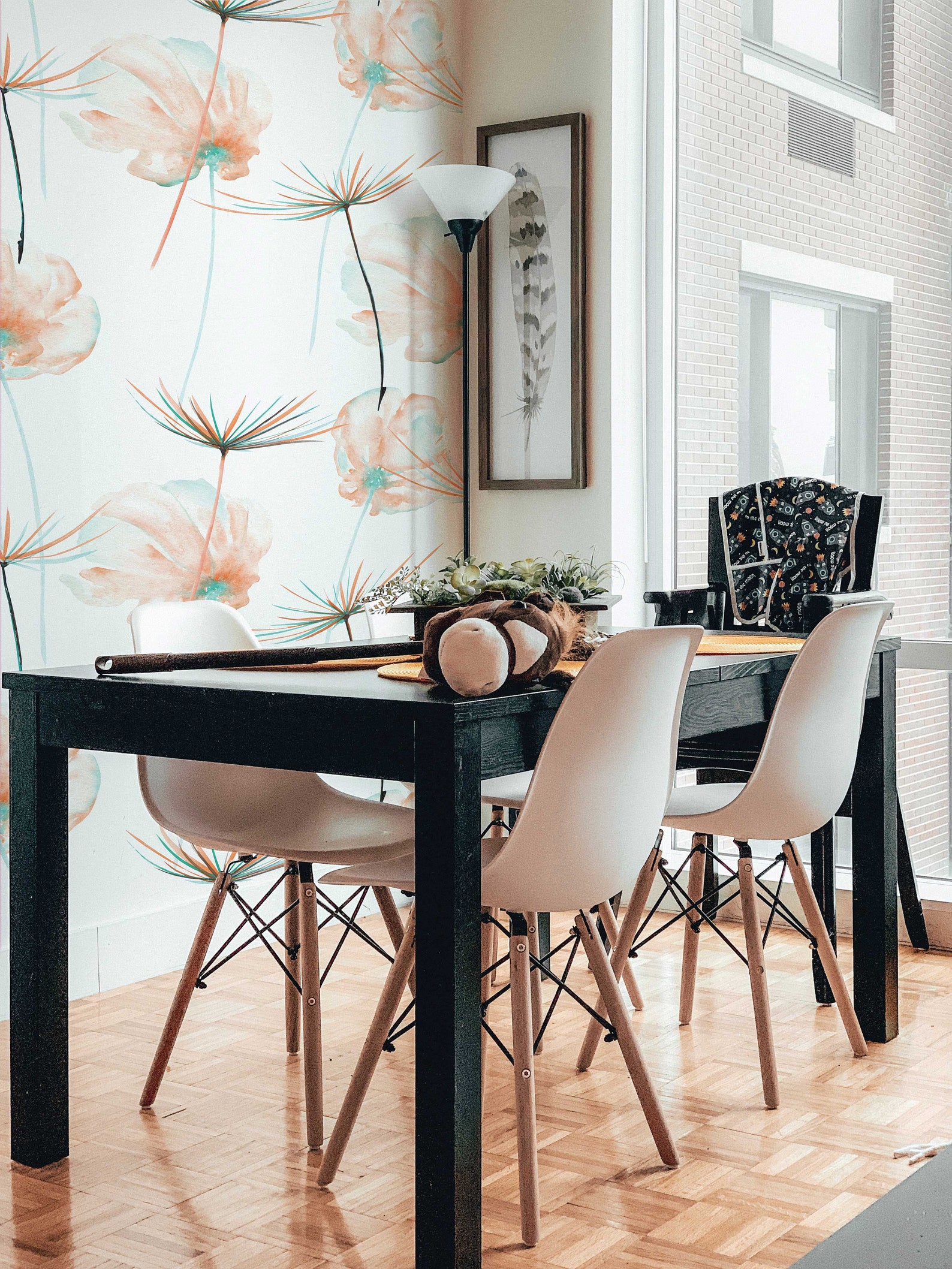 Pale Pastel Flowers | Wall Mural | Wall Decor | Self-adhesive | Art ...