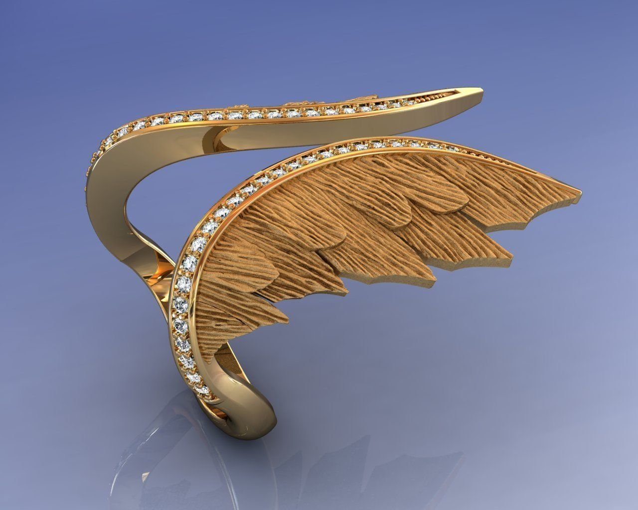Angel Wing Ring - Etsy