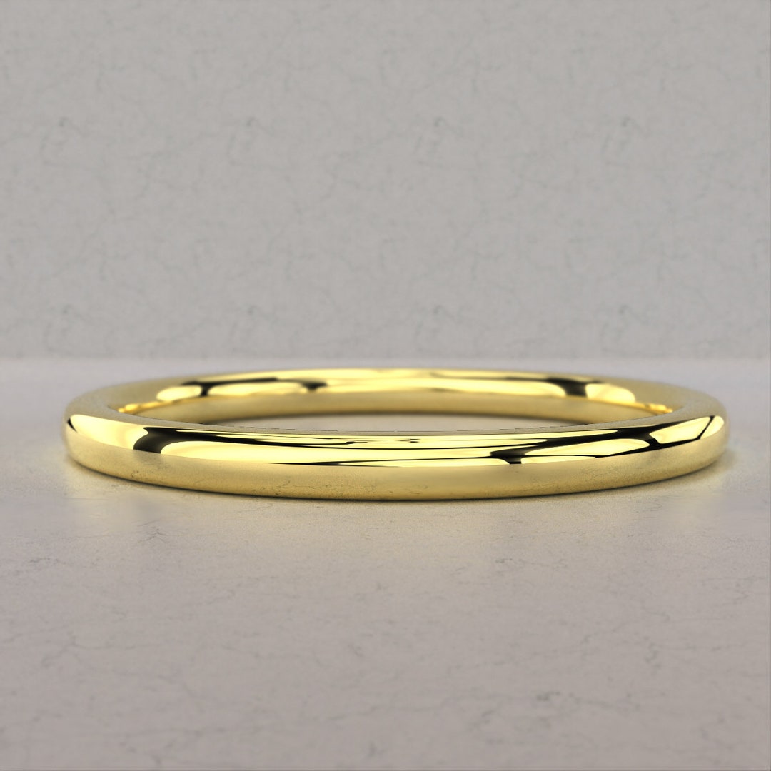 Simple Stackable Ring / 14k 18k Solid Gold Ring - Etsy