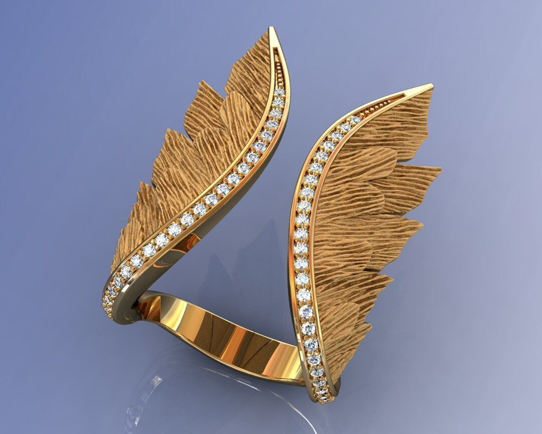 Angel Wing Ring - Etsy