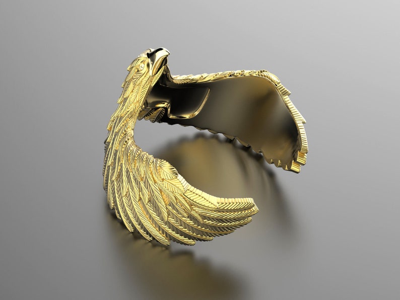 Eagle Ring // 14k or 18k Solid Gold - Etsy