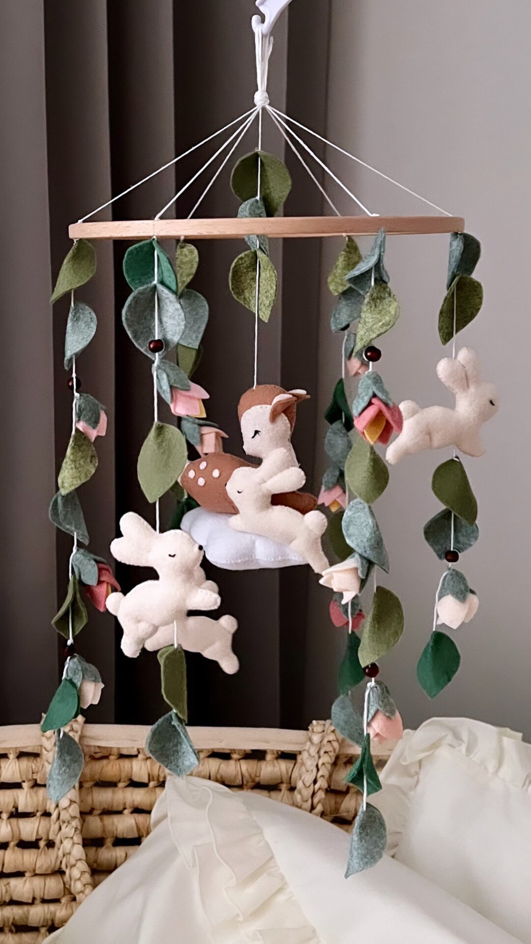 Baby Crib Mobile - Woodland Crib Mobile - Woodland Deer Nursery Mobile ...
