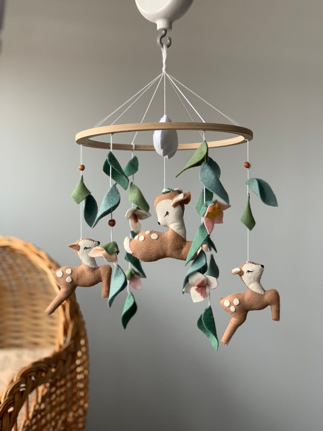 Baby Crib Mobile - Woodland Crib Mobile - Woodland Deer Nursery Mobile ...