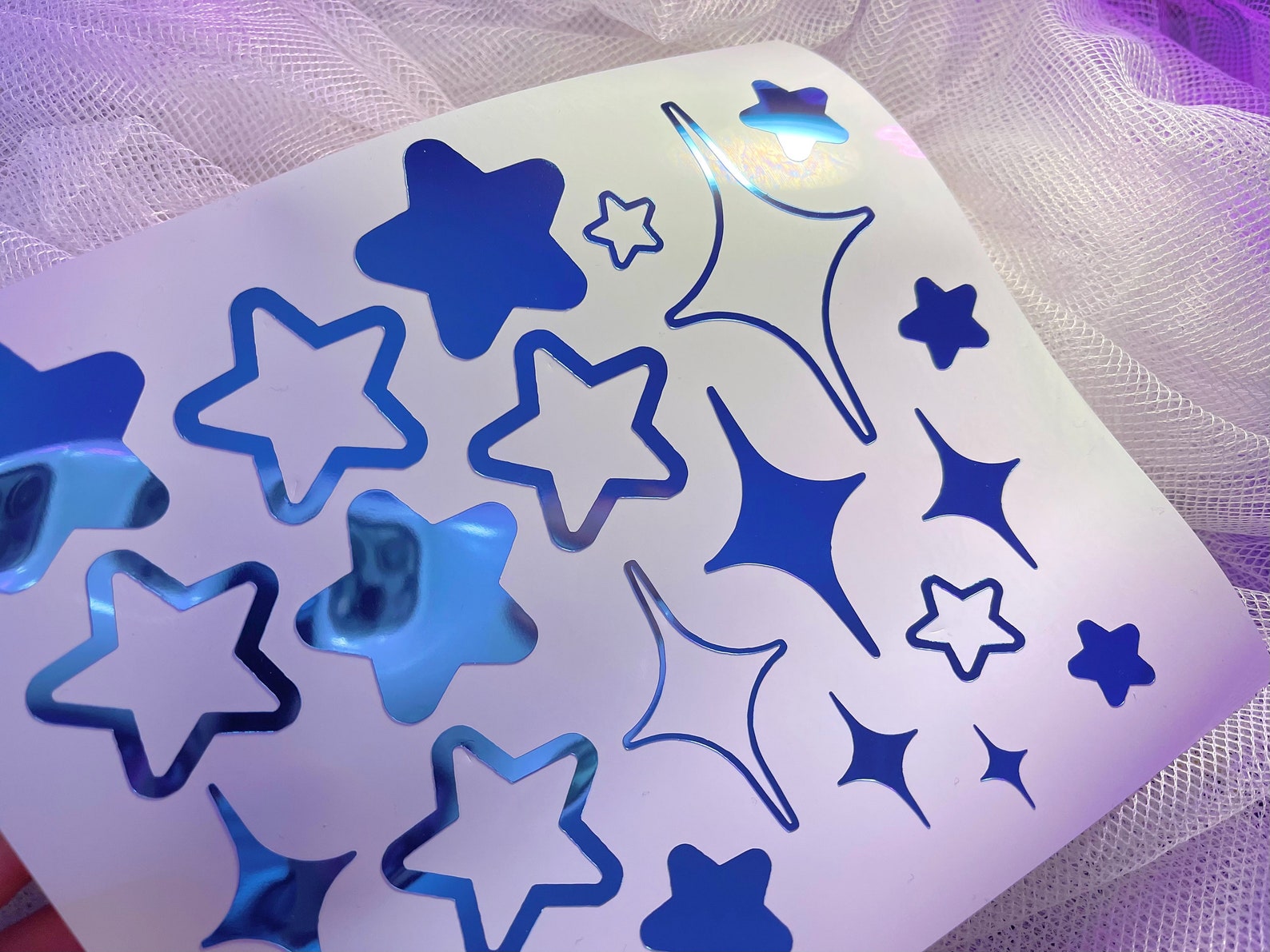 Mix of Stars and Sparkles Decal Sheet | Holographic | Waterproof ...
