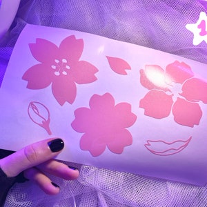 Sakura L Cherry Blossom Car Decal L Holographic L Cherry Blossom ...