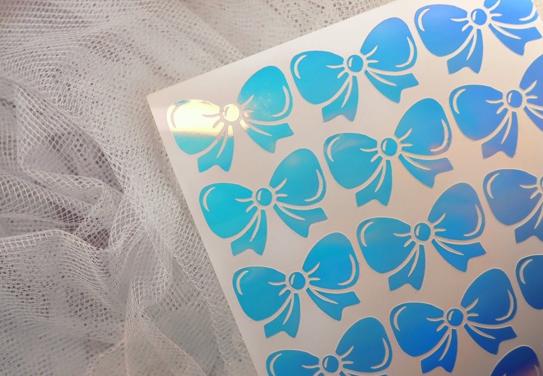 Cute Bow Ribbon Decal Sheet | Holographic | Kawaii for Car, Laptops ...