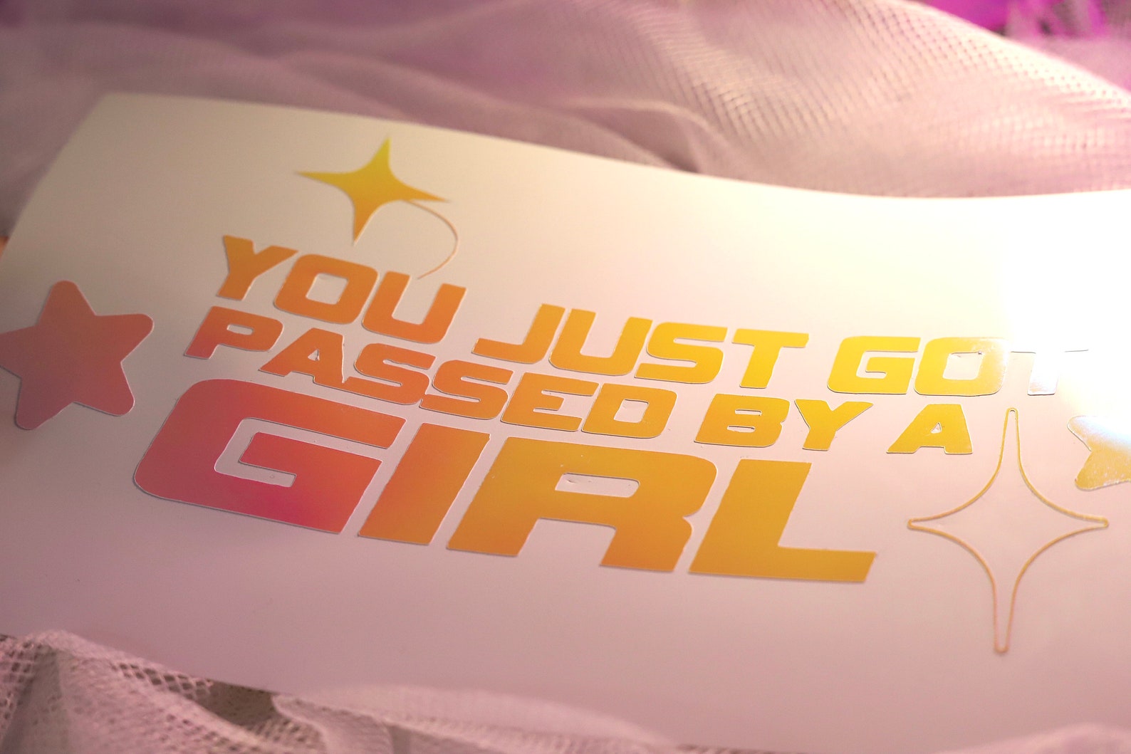You Just Got Passed by a Girl Vinyl Decal Sticker | Cute Car Decal ...