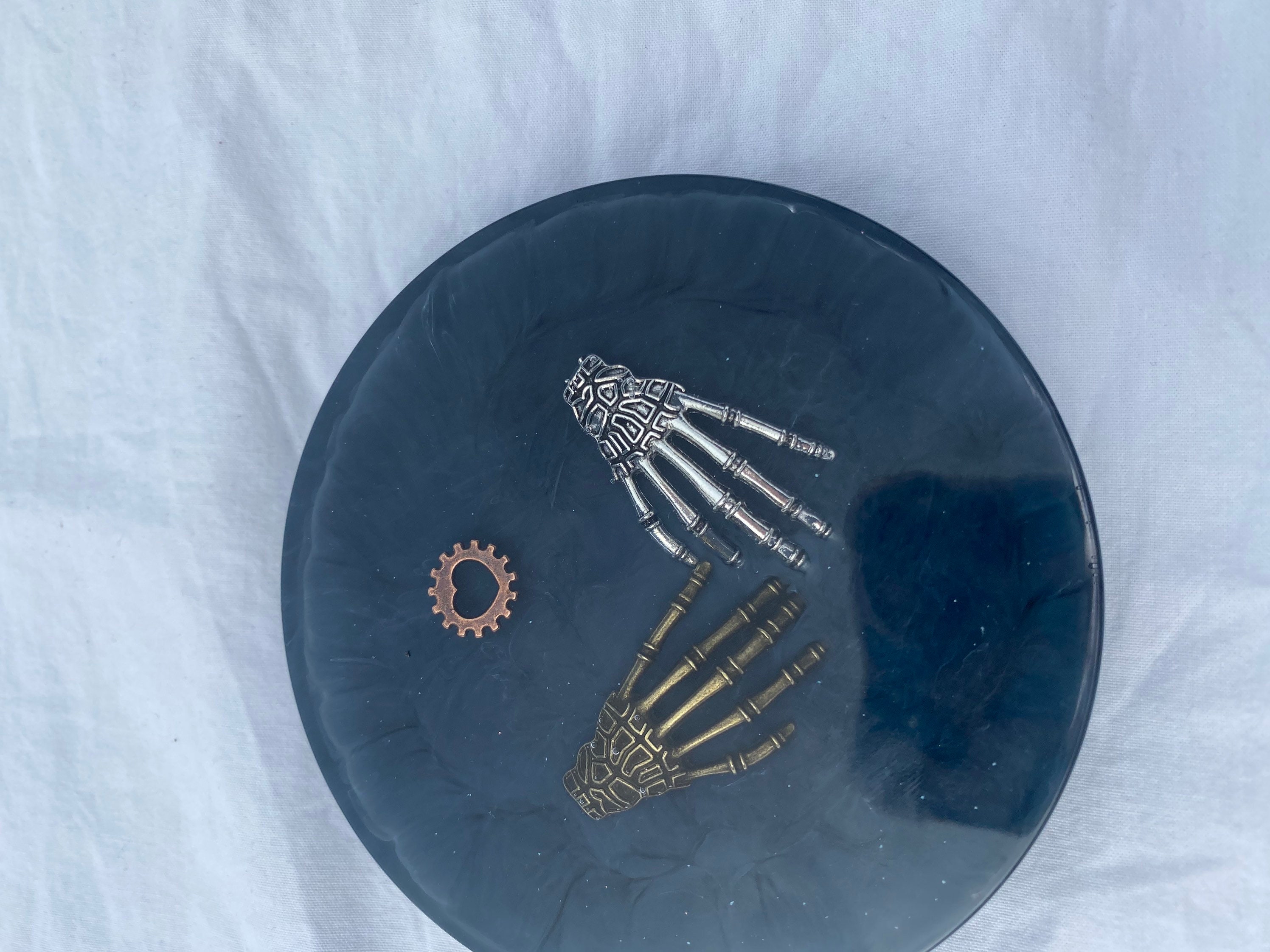 Handmade Skeleton Hand Coaster - Etsy