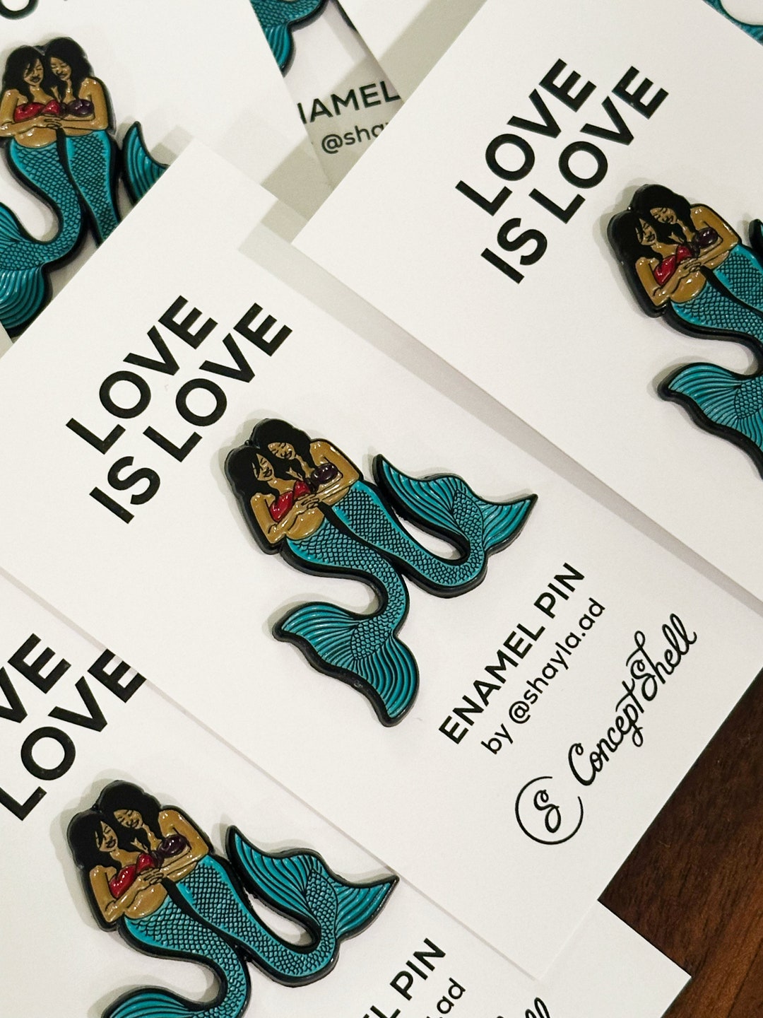 LGBTQ+ Mermaids Enamel Pin - Love is Love - Etsy