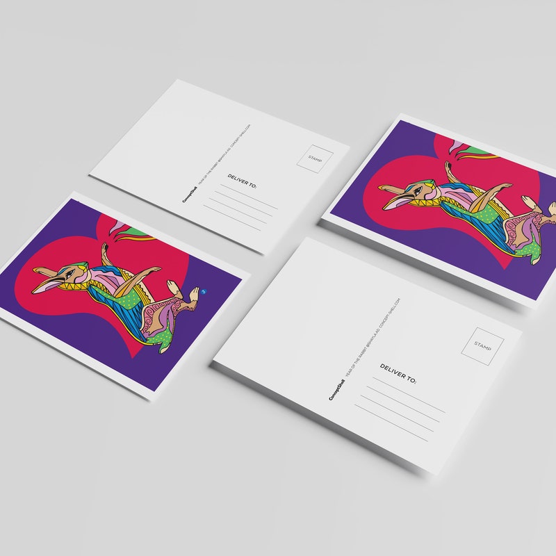 Rabbit Postcard - Etsy