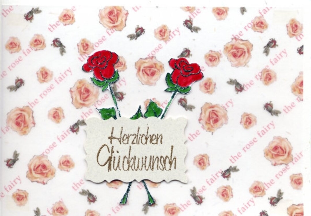Elegant Large Flower Card With Roses for Birthday - Etsy