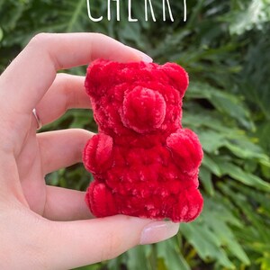 Handmade Crochet Mini Velvet Gummy Bear Plushie Stuffed Animal ...