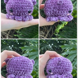 Handmade Crochet Velvet Cuttlefish Plushie Stuffed Animal *available in ...