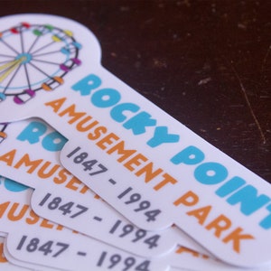 Ferris Wheel Amusement Park Ride Decal | Historical Rocky Point Park ...