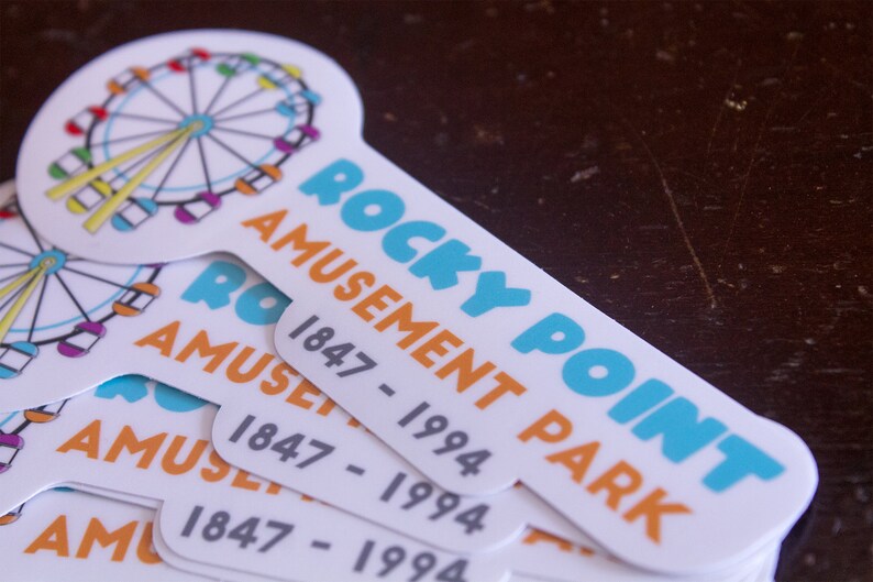 Ferris Wheel Amusement Park Ride Decal | Historical Rocky Point Park ...