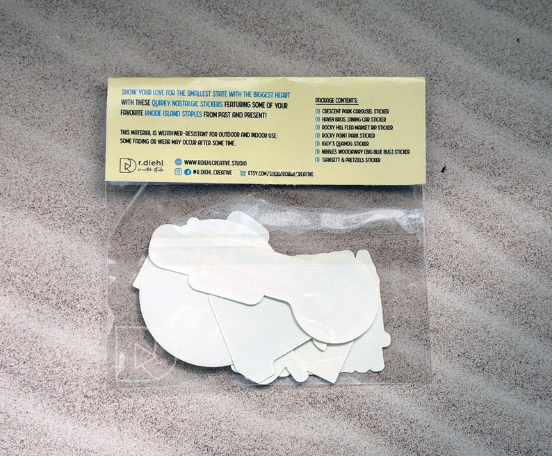 Rhode Island Sticker Pack Cute | Illustrated Sticker State Vinyl ...