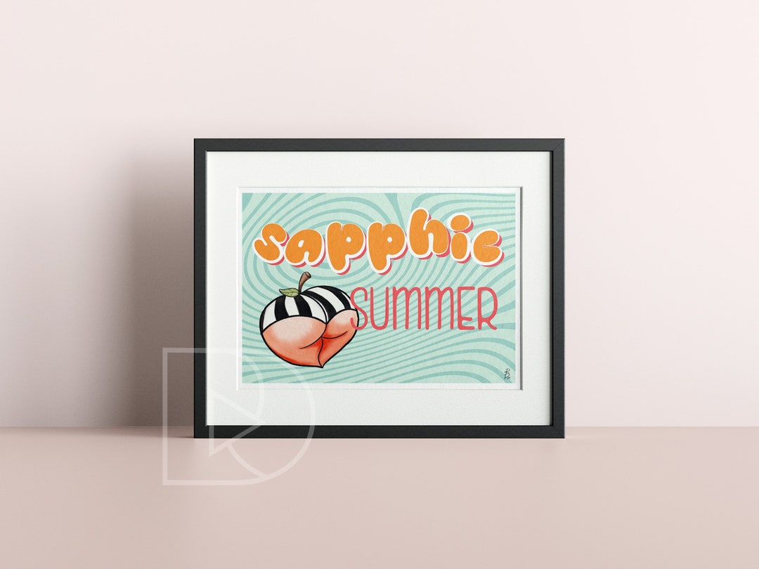 Sapphic Summer NSFW Wall Art Sex Positive Novelty Art Gift Mature ...