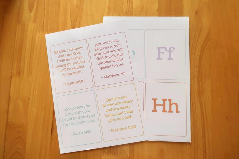 Alphabet Memory Verse Cards - Etsy