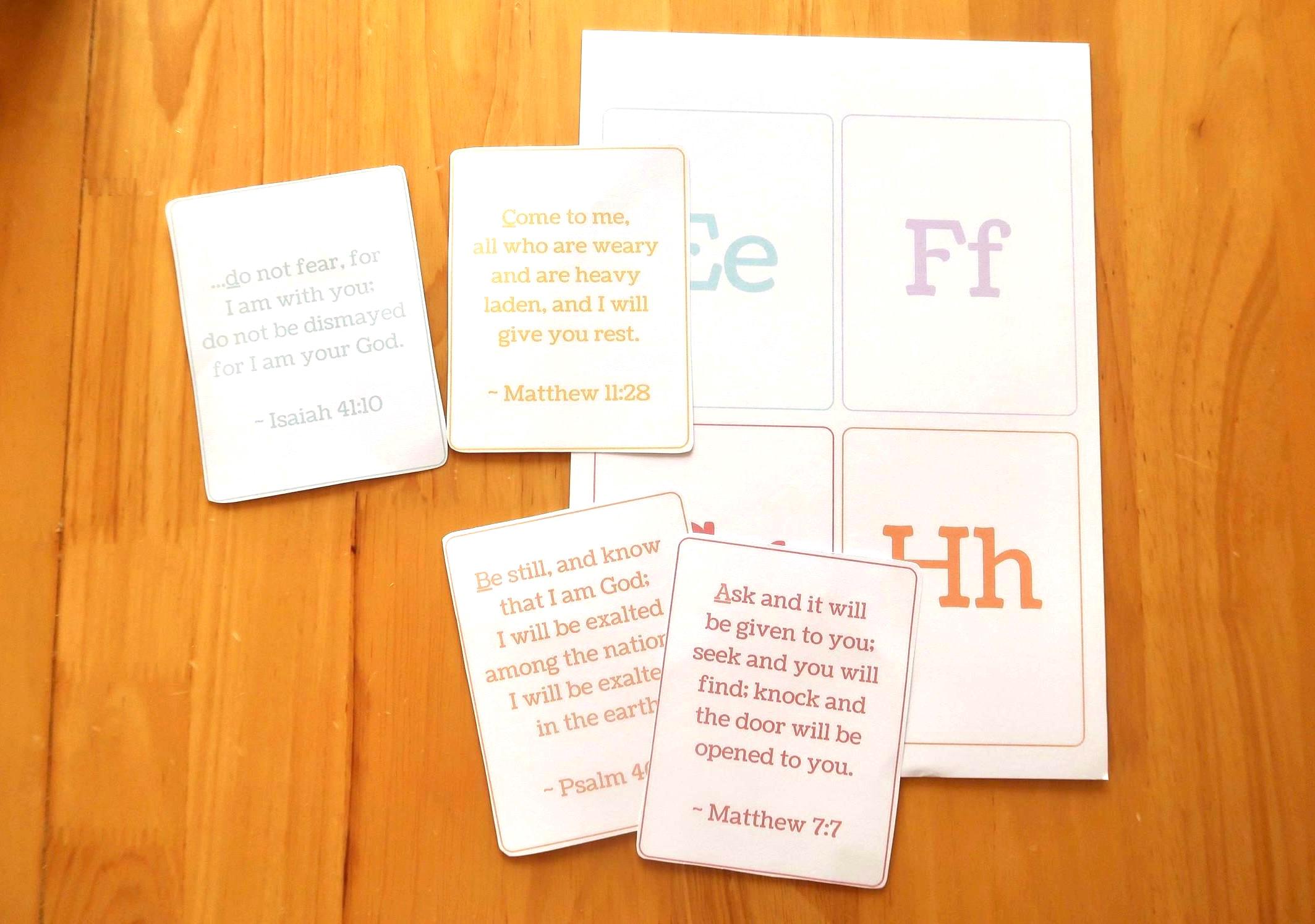 Alphabet Memory Verse Cards - Etsy