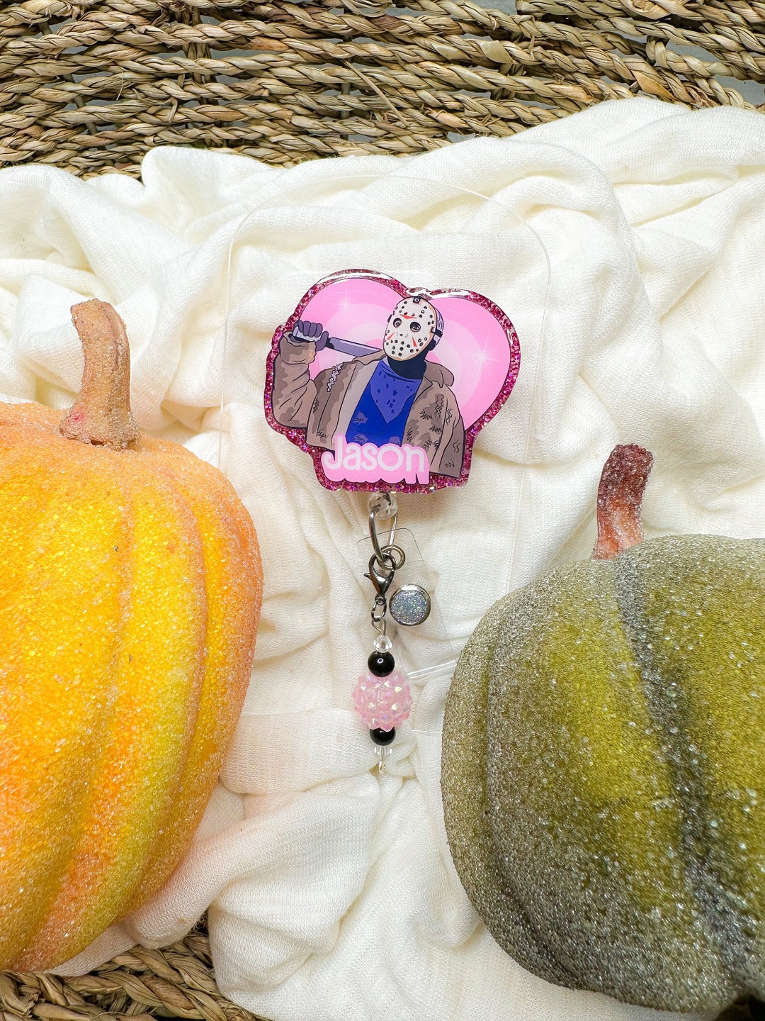 Friday the 13th Barbie Inspired Badge Reel, Jason Badge Holder ...