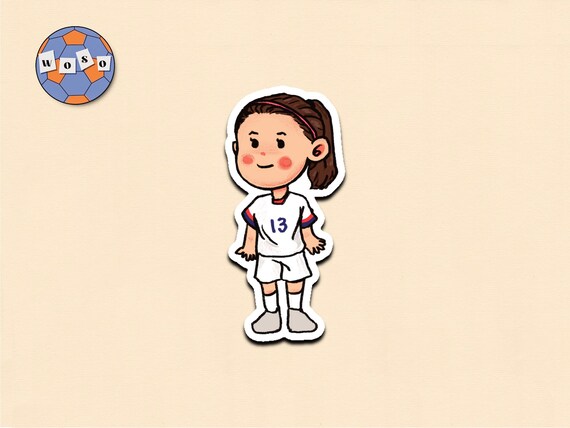 Alex Morgan: Cartoon Sticker - Etsy