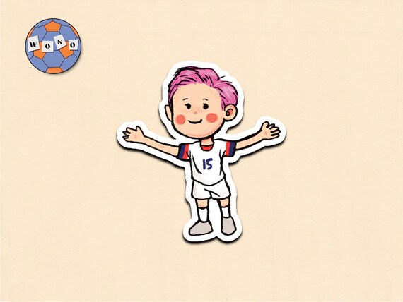 Megan Rapinoe: Cartoon Sticker - Etsy