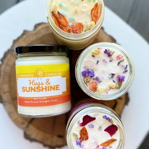 Hugs and Sunshine Candle - Sunshine Candle - Sunshine Gift - Sending ...