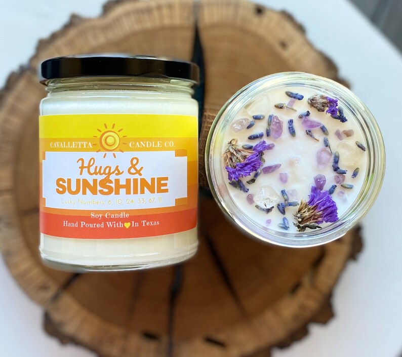 Hugs and Sunshine Candle - Sunshine Candle - Sunshine Gift - Sending ...