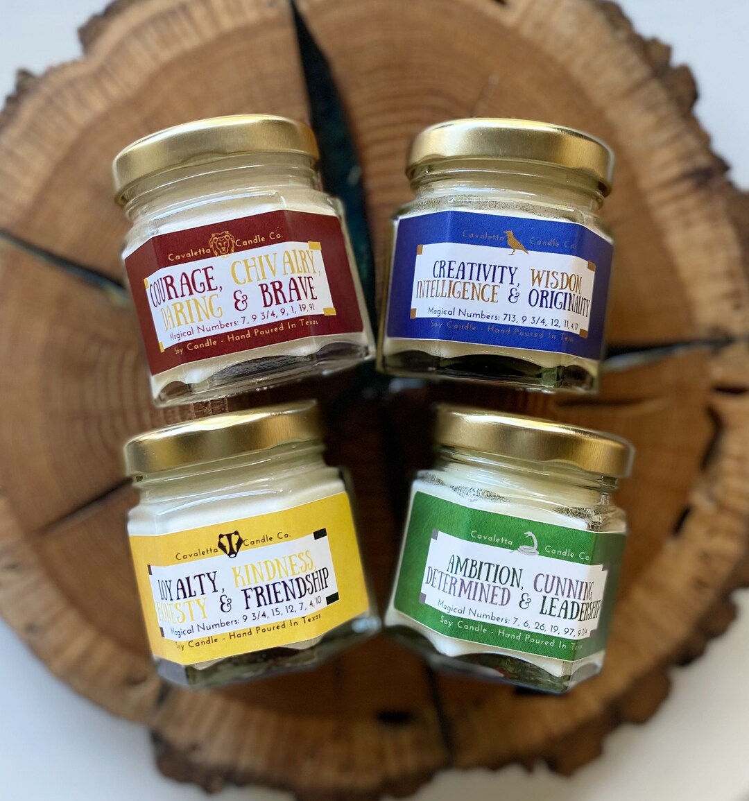 4 Mini Sorting Candle Sampler Set Wizard Candles Gemstone Candles - Etsy