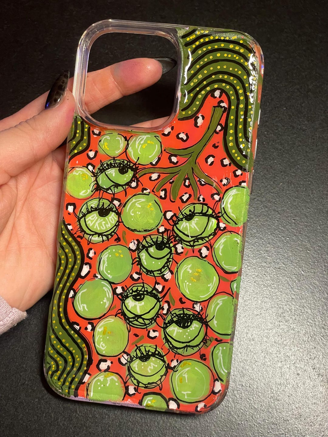 IPhone 16 Pro Max Painted Grape Phone Case - Etsy