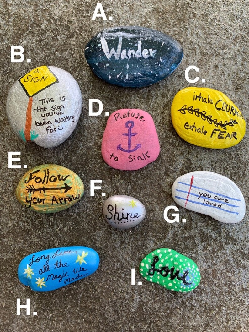 Inspirational Messages Painted Rock | Etsy