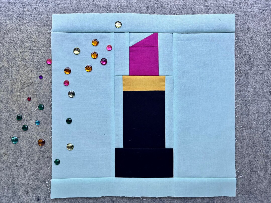 PDF Quilt Block Pattern: My Little Makeover Lipstick- Includes ...