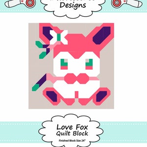 PDF Quilt Block Pattern: Love Fox Includes Instructions for 24 and NEW ...
